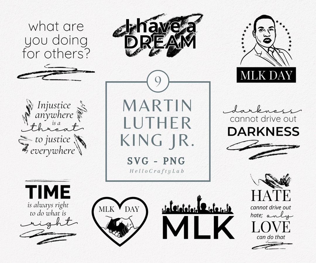 Martin Luther King Jr SVG Martin Luther Quotes MLK Decal Svg MLK Day ...