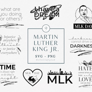 Martin Luther King Jr. Quotes SVG Bundle: MLK Day Decals (digital ...