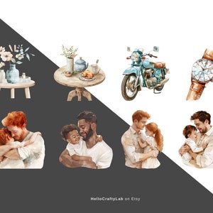 Fathers Day Watercolor Clipart Best Dad Illustrations, Best Daddy ...