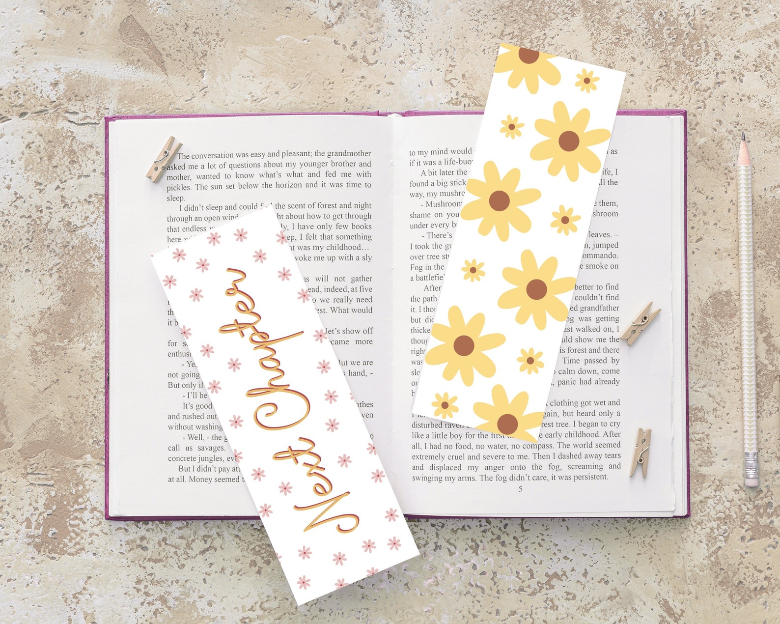 Floral Bookmark, Printable Bookmark, SVG Bundle, Botanical Bookmark SVG ...