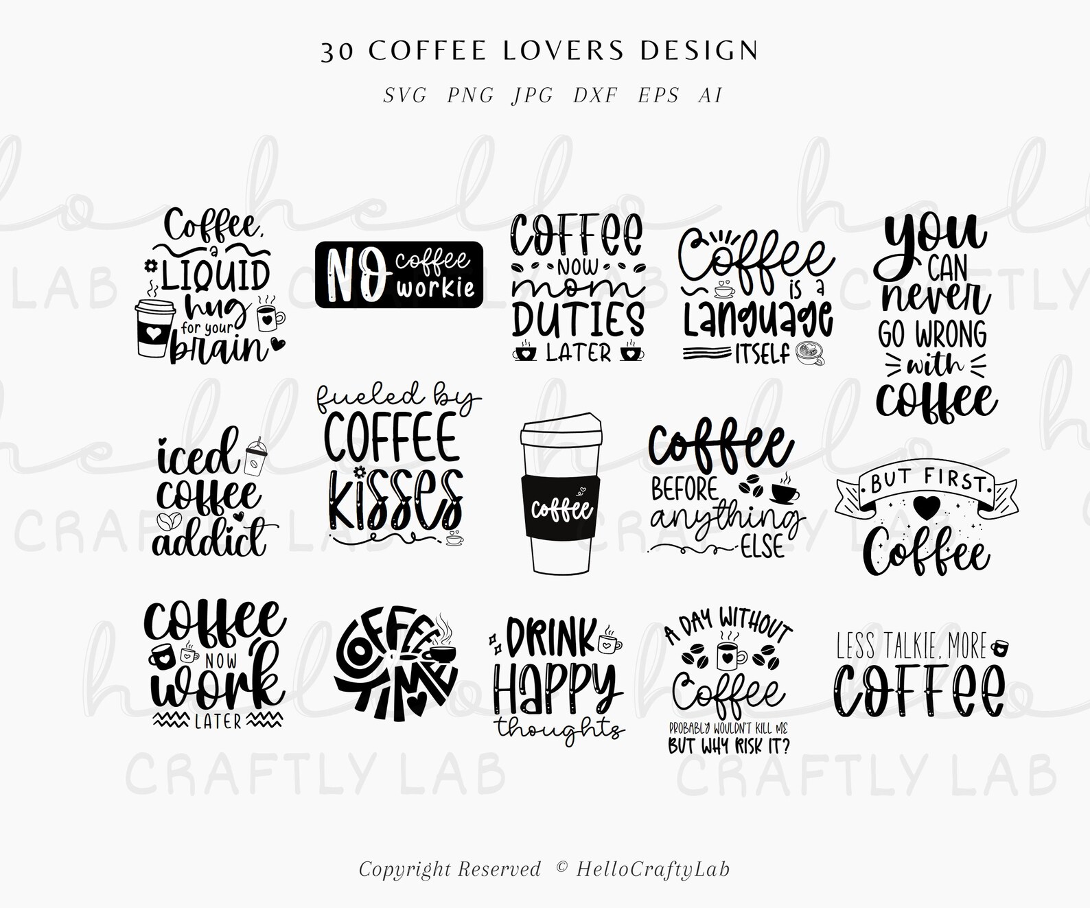 Coffee Lovers SVG, Caffeine Svg, Coffee Svg, Coffee Decals, Coffee ...