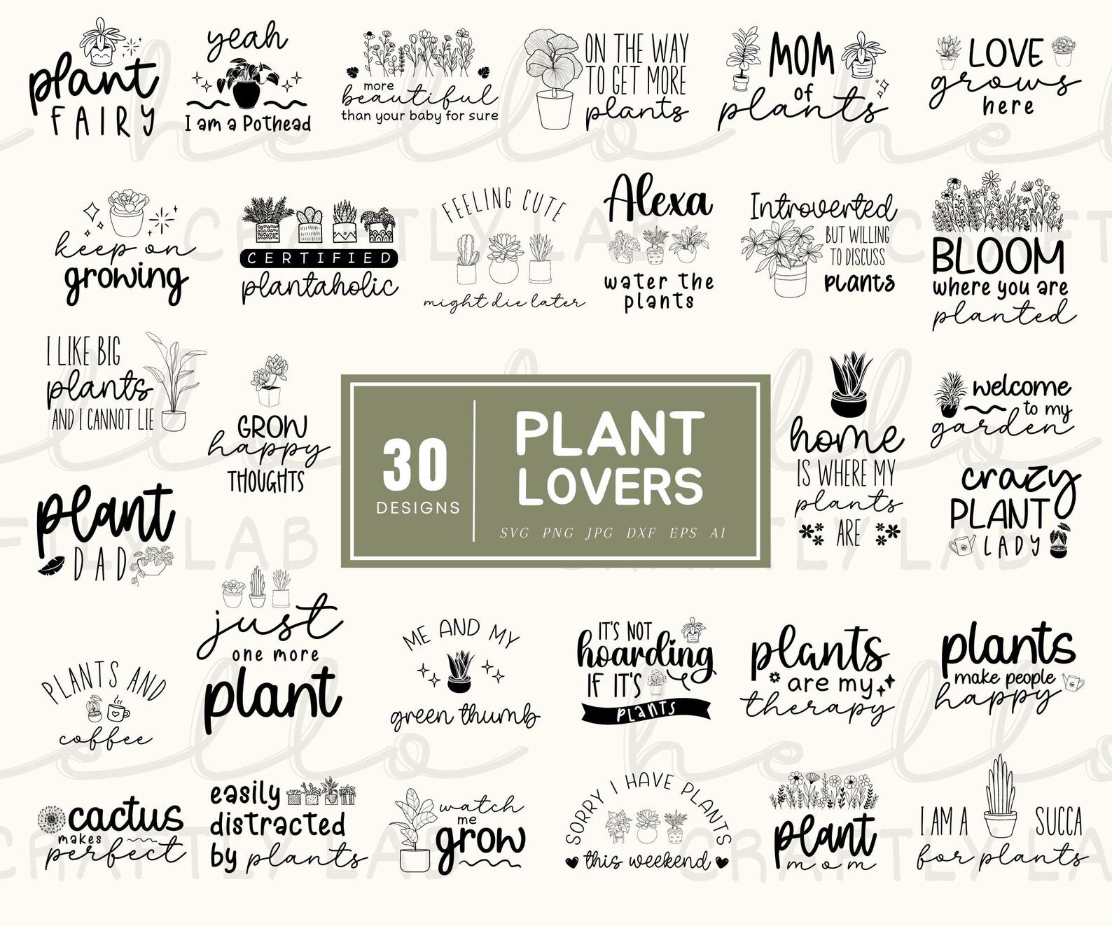 Cute Plant Lover Quotes and Sayings SVG, Plant Life SVG, Plant Parents ...