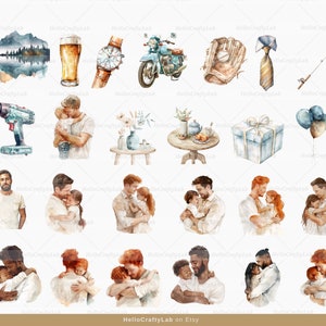 Fathers Day Watercolor Clipart Best Dad Illustrations, Best Daddy ...