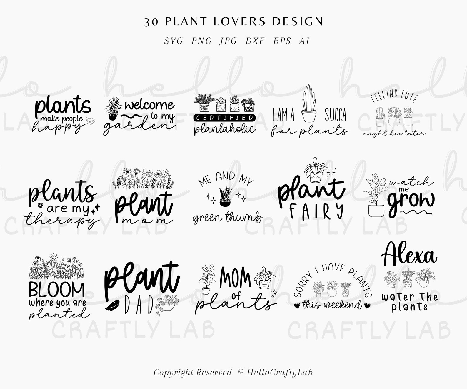 Cute Plant Lover Quotes and Sayings SVG, Plant Life SVG, Plant Parents ...