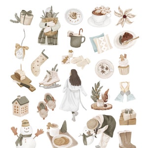 Winter Watercolor Clipart Winter Mood Christmas Clipart Lifestyle ...