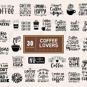 Coffee Lovers SVG, Caffeine Svg, Coffee Svg, Coffee Decals, Coffee ...