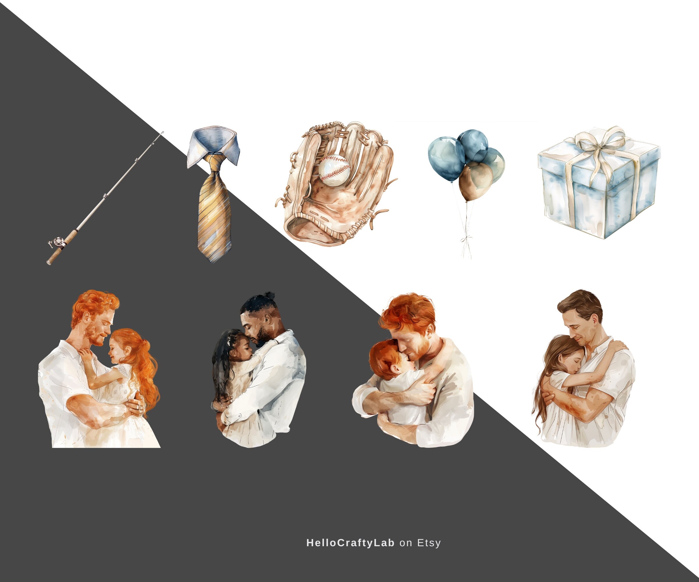 Fathers Day Watercolor Clipart Best Dad Illustrations, Best Daddy ...