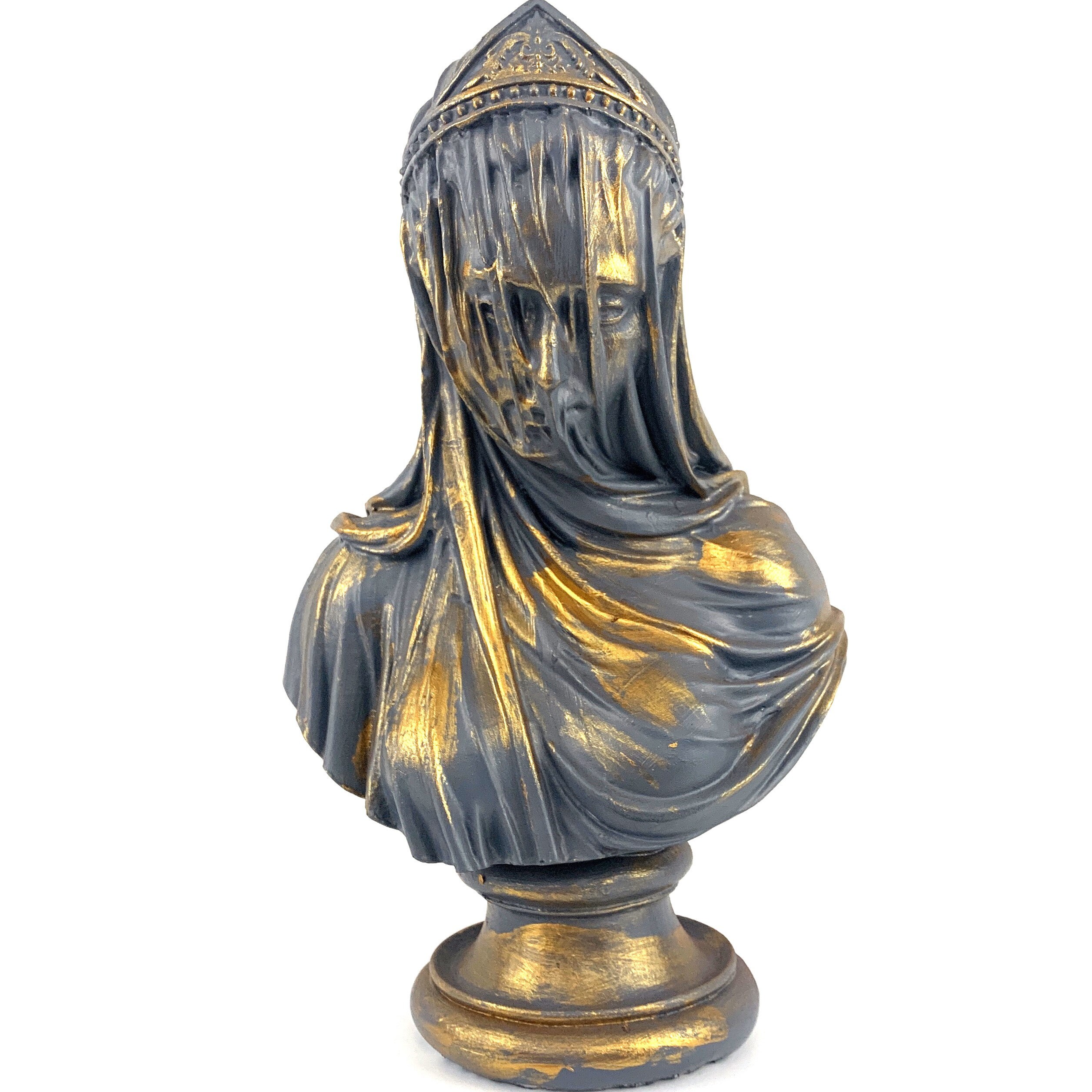 9 COLOR VARIATIONS Large Veiled Woman Bust 13.77 Inches - Etsy