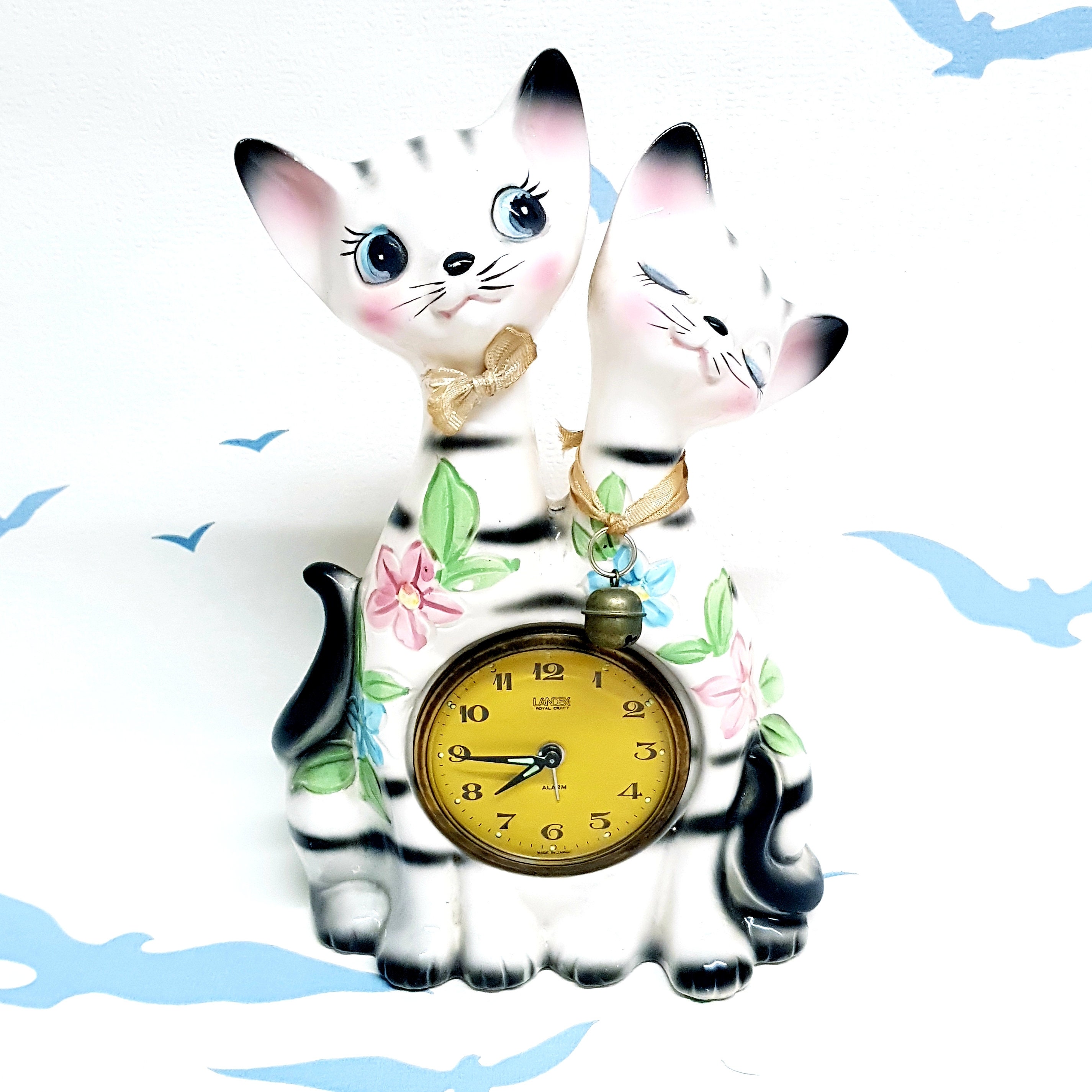 Landex 1960's Long Neck Kitsch Kitty Clock - Etsy