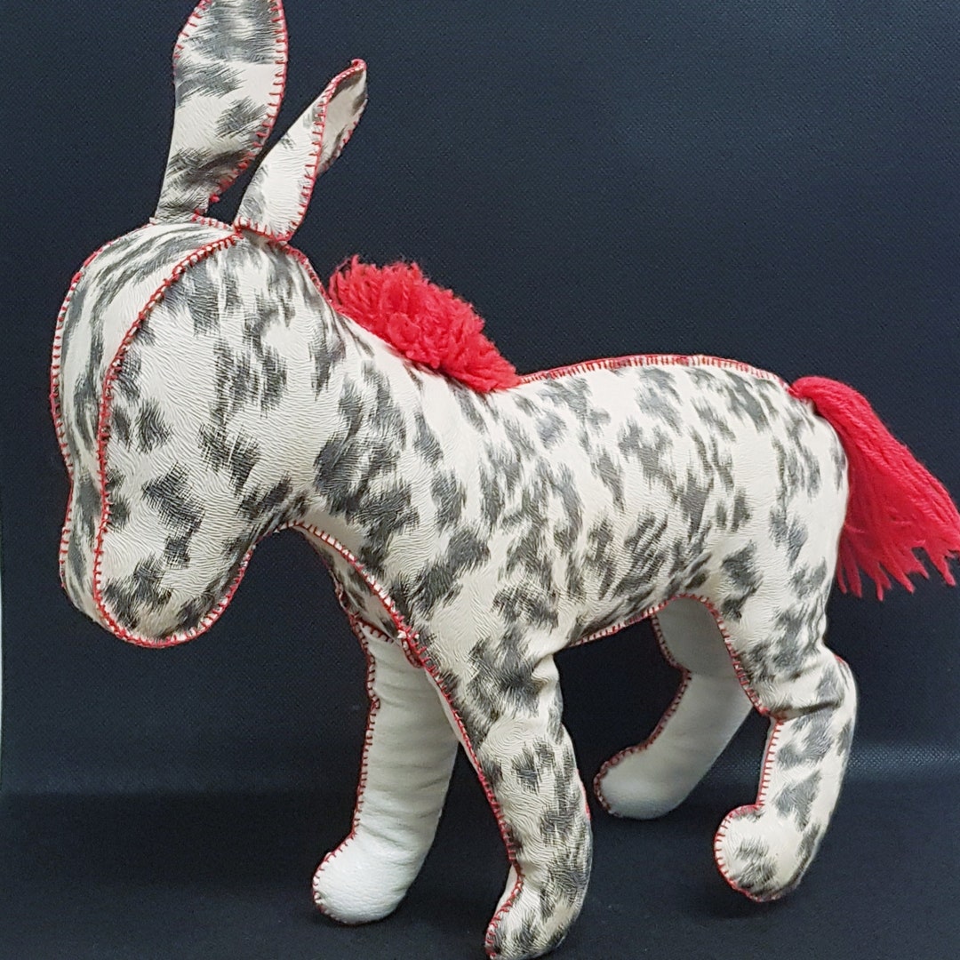 Oil Cloth Stuffed Donkey - Etsy UK