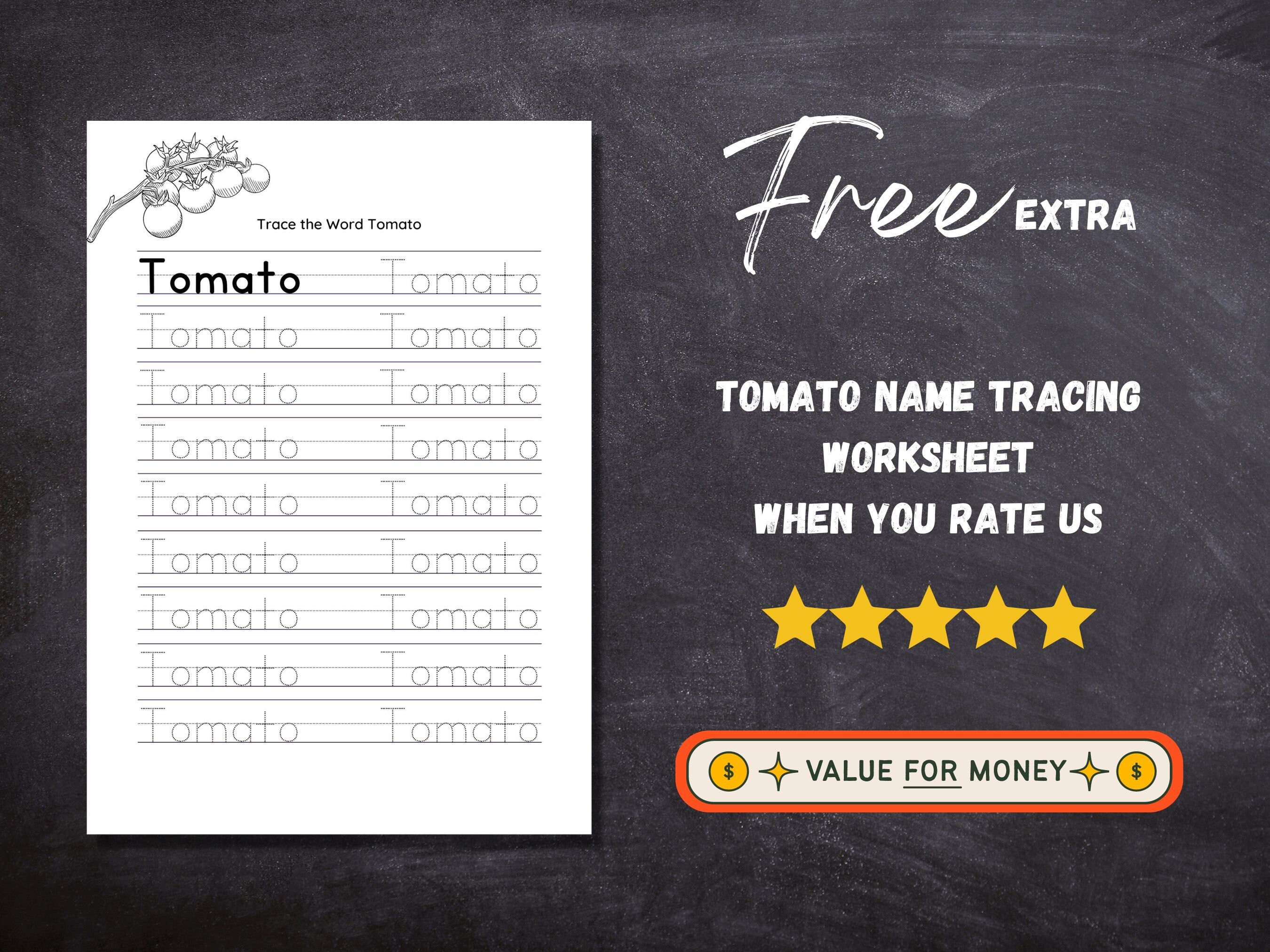 0-20 Number Worksheets, Number Tracing Workbook, Fun Tomato Number ...