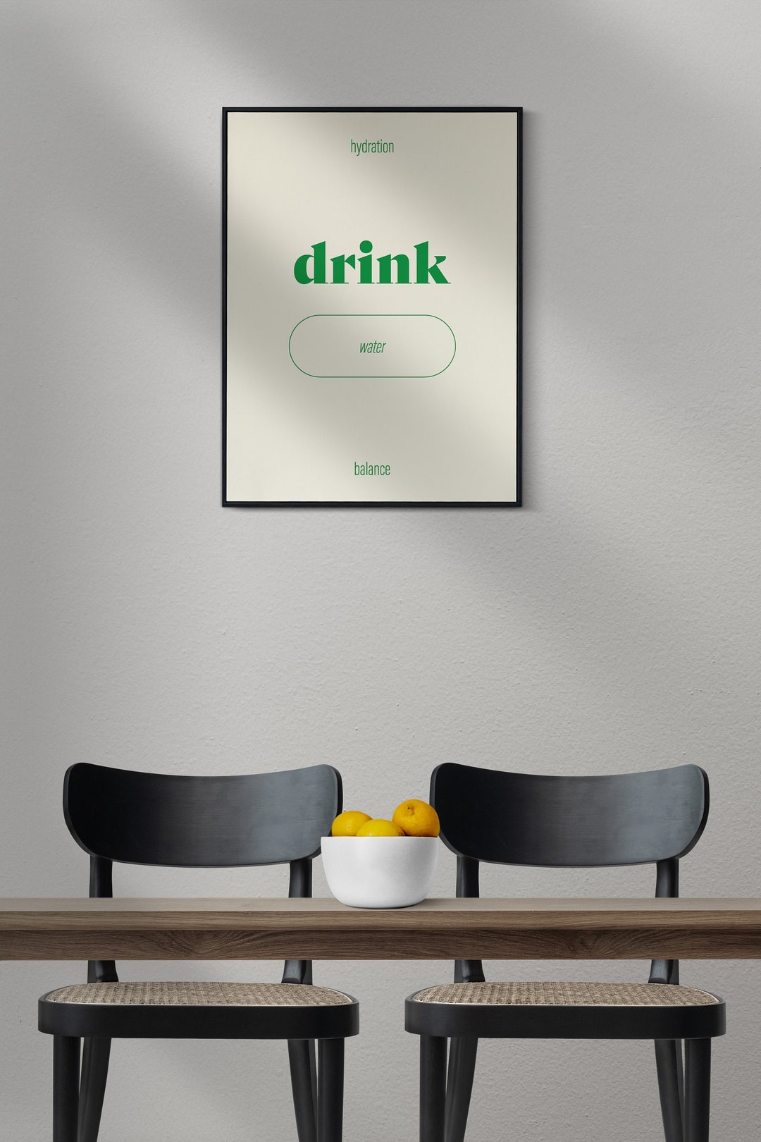 DRINK WATER Printable 1 Piece Poster Hydration Balance Kitchen ...