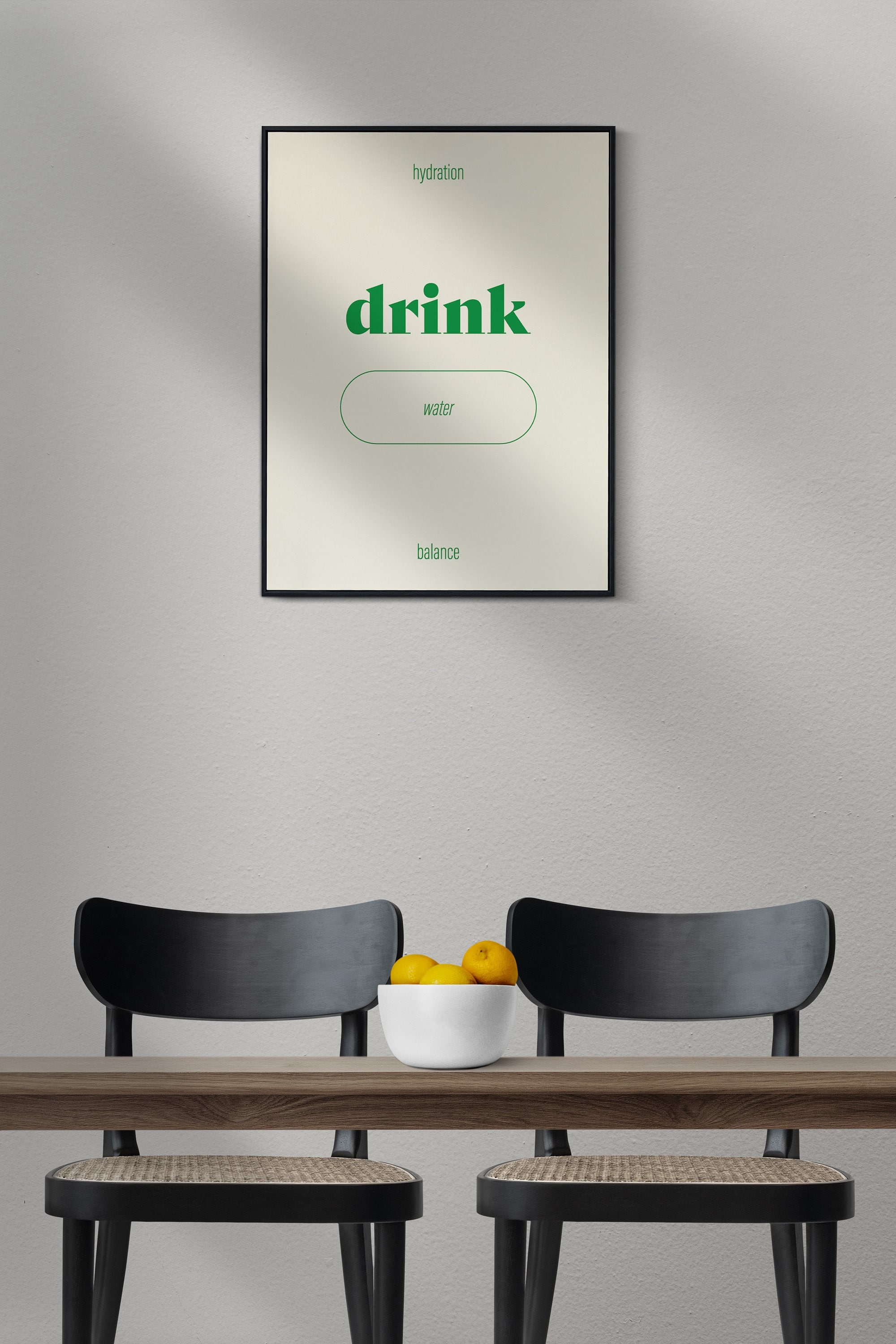 DRINK WATER Printable 1 Piece Poster | Hydration | Balance | Kitchen ...