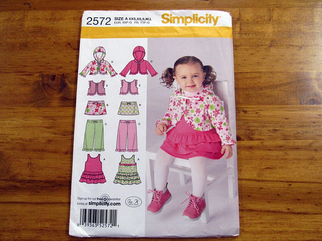 Simplicity 2572 Sewing Pattern for Babies/infants Jumper, Skirt, Pants ...