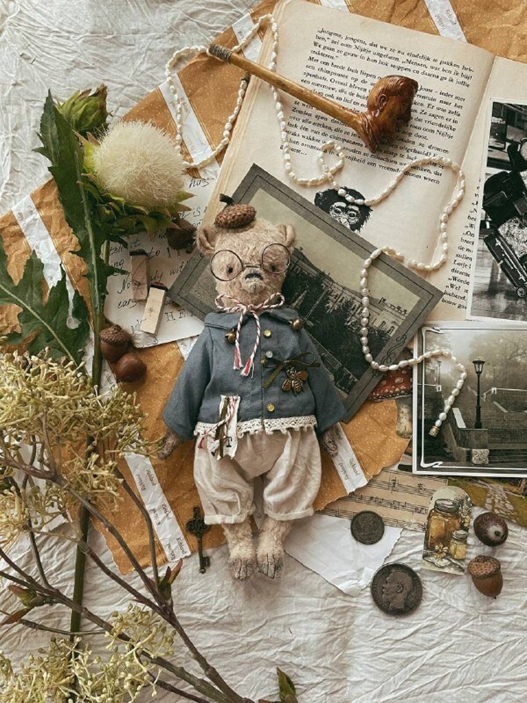 Teddy Bear Elijah, Handmade Teddy Bear, Collectible Teddy Toy - Etsy