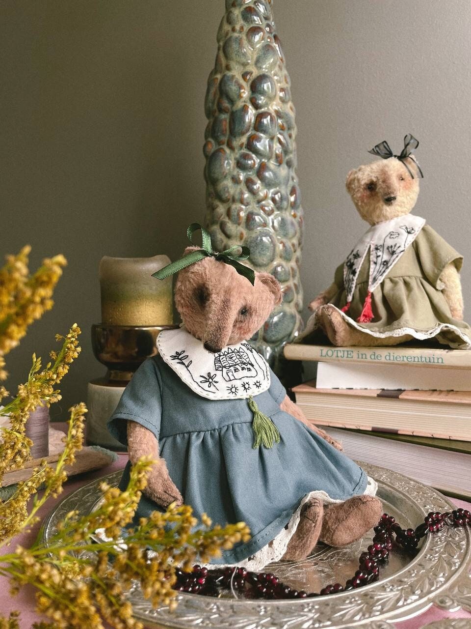 Handmade Unique Collectible Teddy Bear Doll Made of Viscose - Etsy