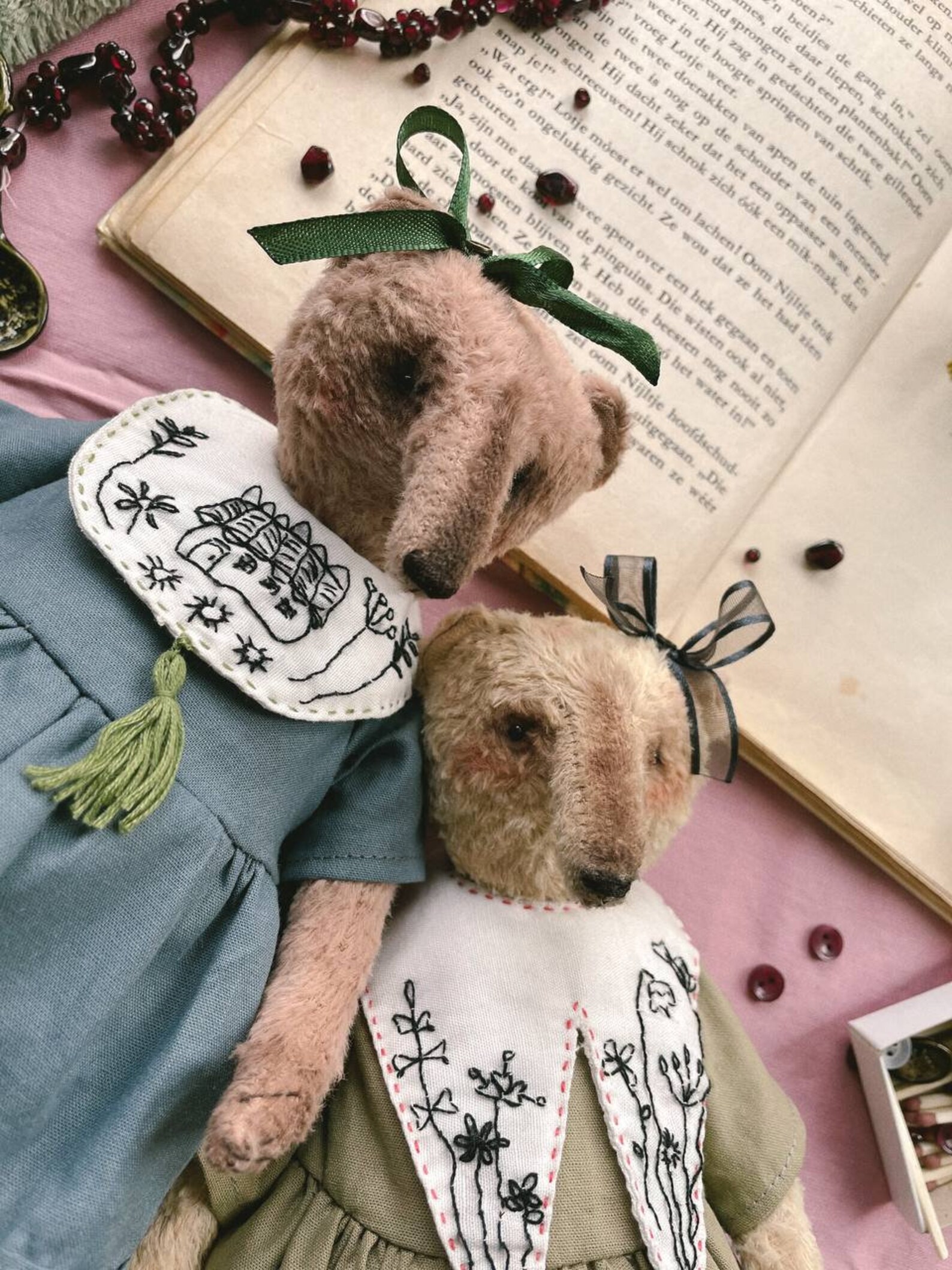 Handmade Unique Collectible Teddy Bear Doll Made of Viscose - Etsy