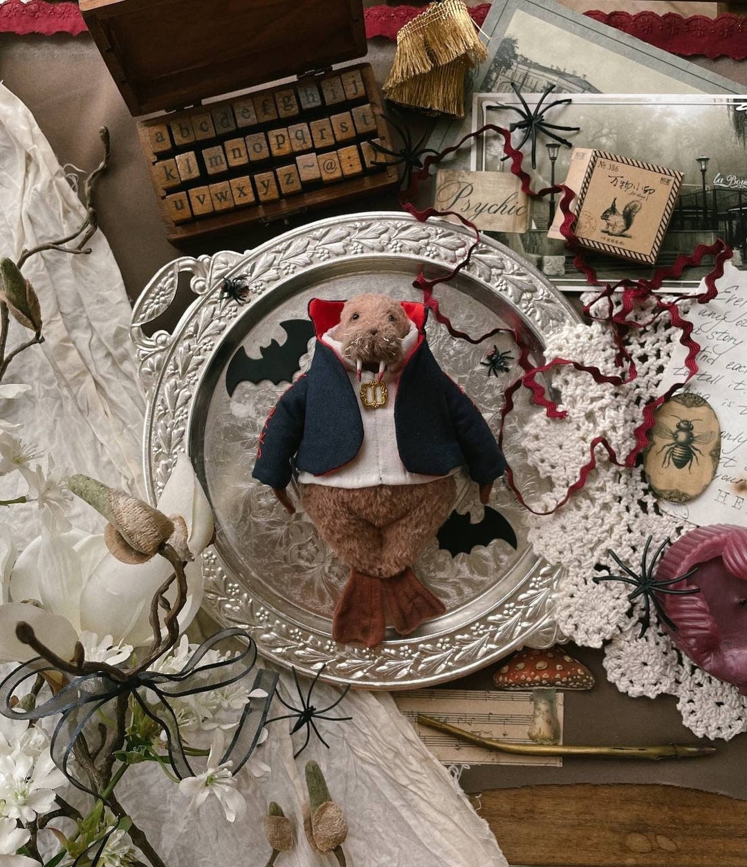 Teddy Bear / Walrus Graph Dracula, Handmade Teddy Walrus, Collectible ...