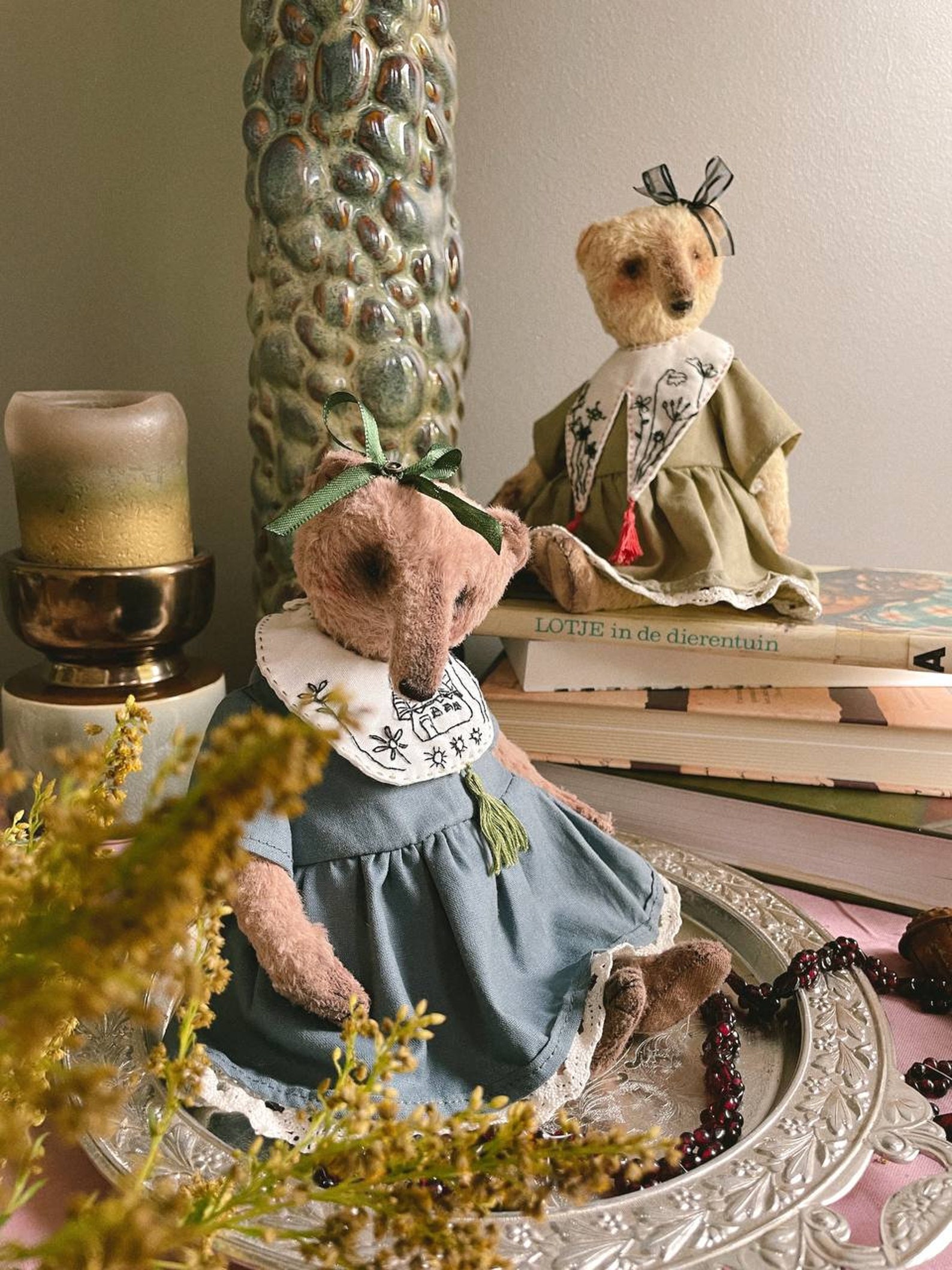 Handmade Unique Collectible Teddy Bear Doll Made of Viscose - Etsy