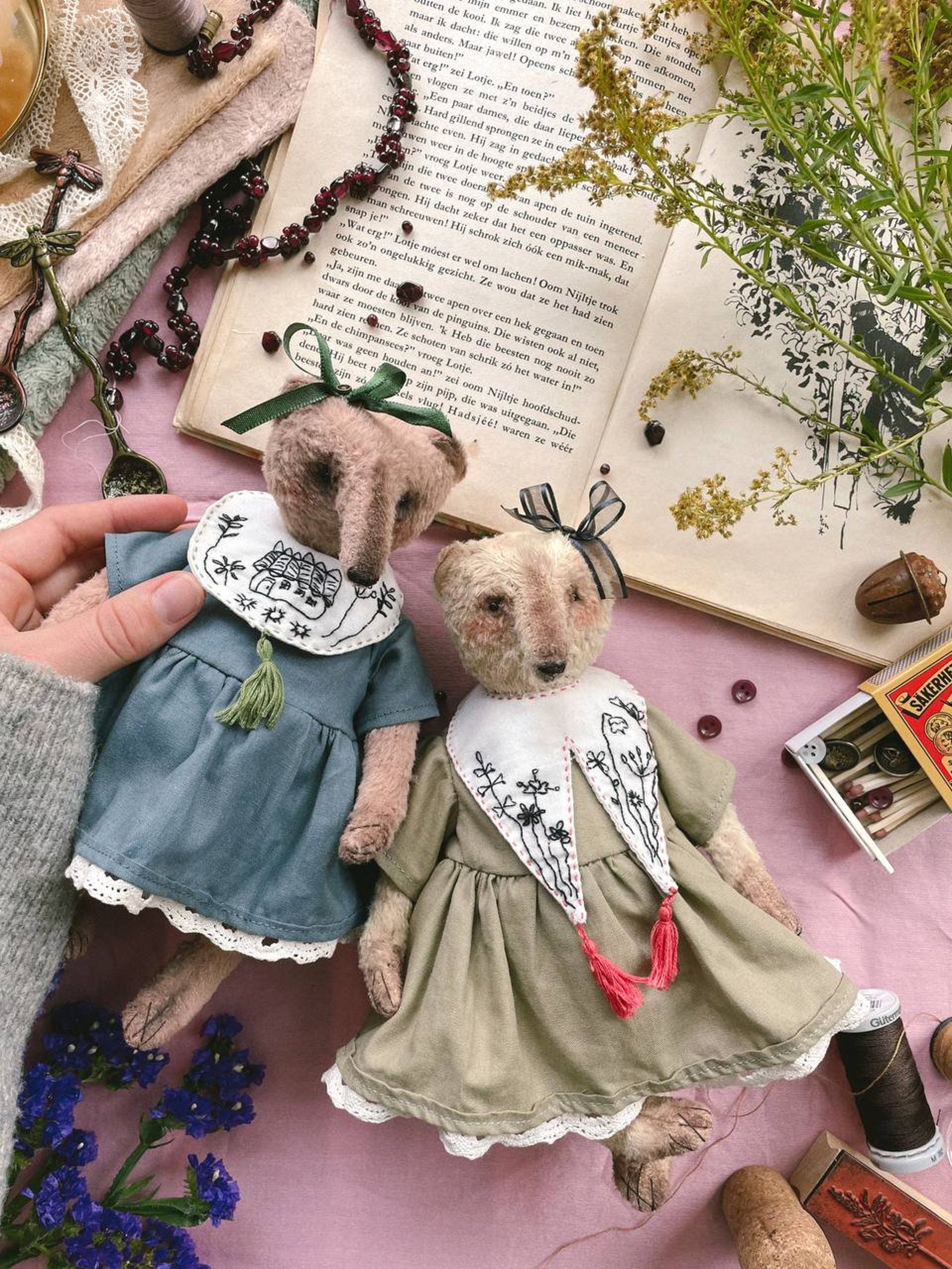 Handmade Unique Collectible Teddy Bear Doll Made of Viscose - Etsy