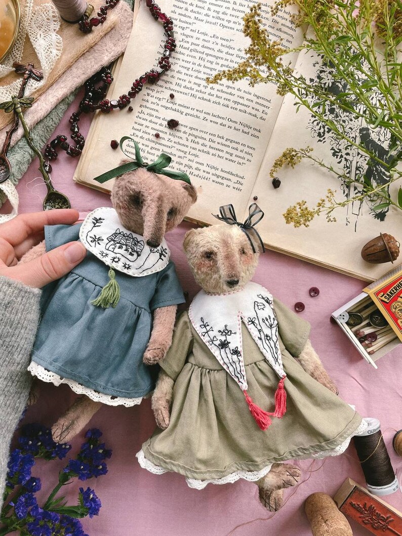 Handmade Unique Collectible Teddy Bear Doll Made of Viscose - Etsy