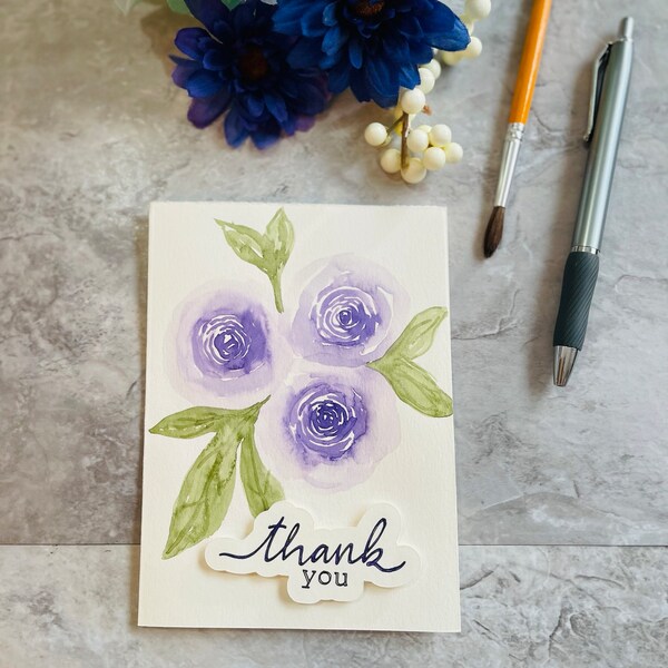 Hand Painted Watercolor Greeting Cards - Etsy