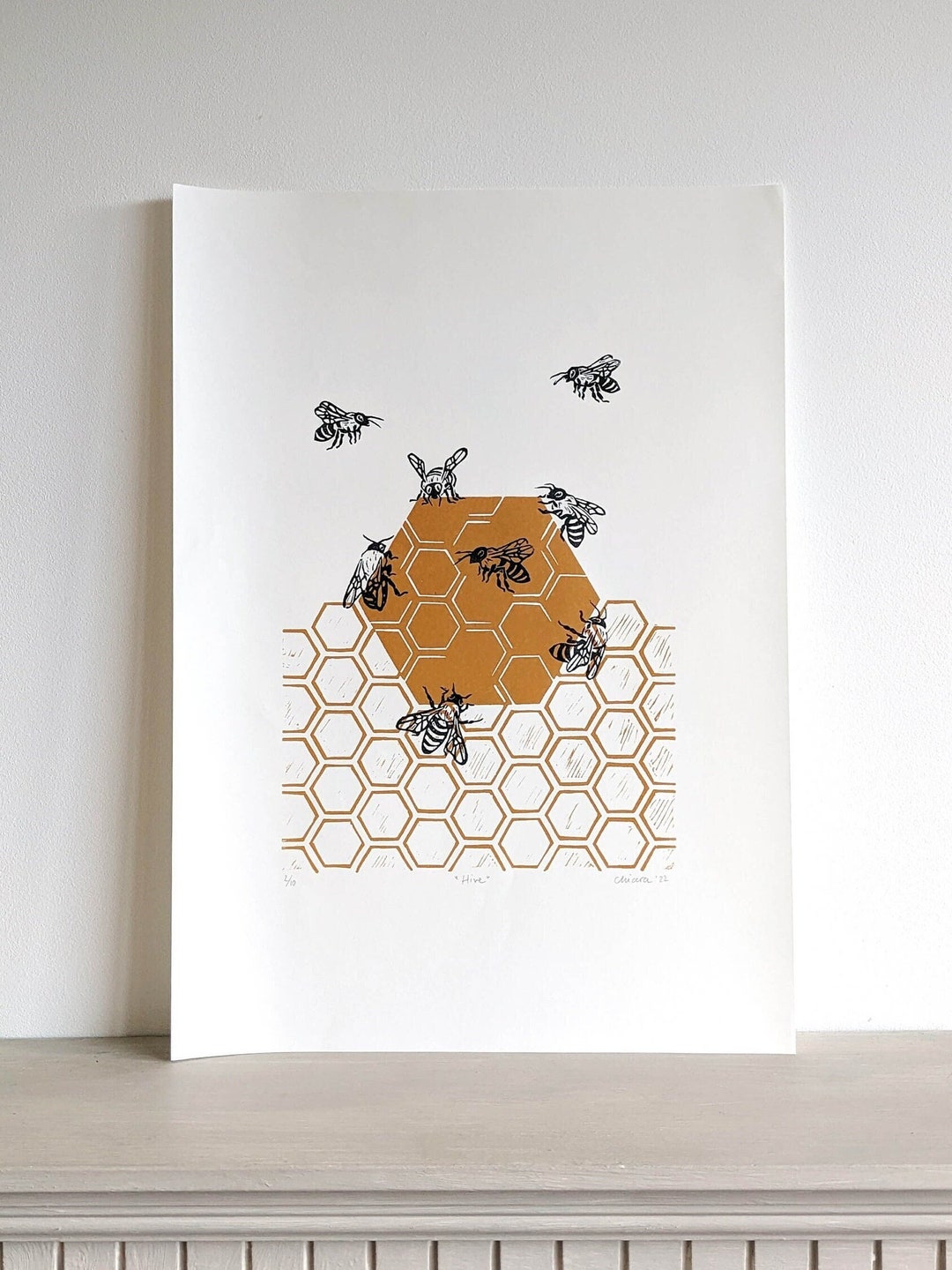 HIVE — Limited Edition Linocut Print (UNFRAMED), 29.7x42cm — Original ...