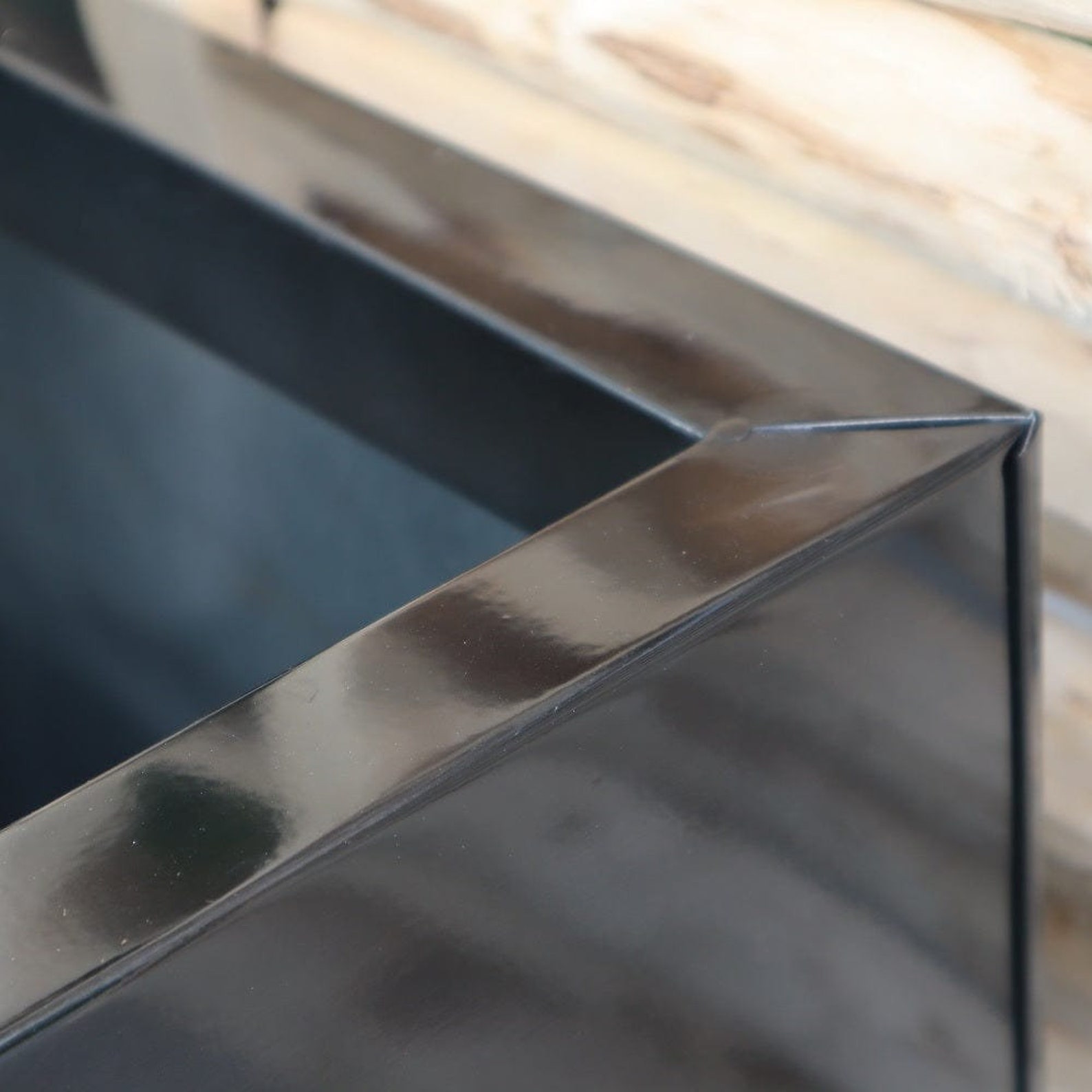 100cm Zinc Platinum Black Trough Planter - Etsy