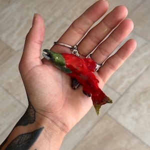 Sockeye Salmon Keychain - Etsy