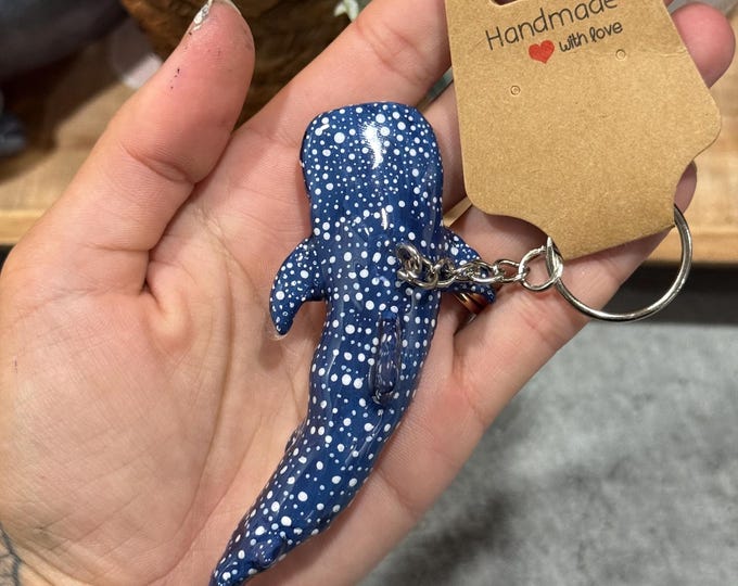 Blue Whale Shark Keychain | Little Whale Keychain | Ocean Animal ...