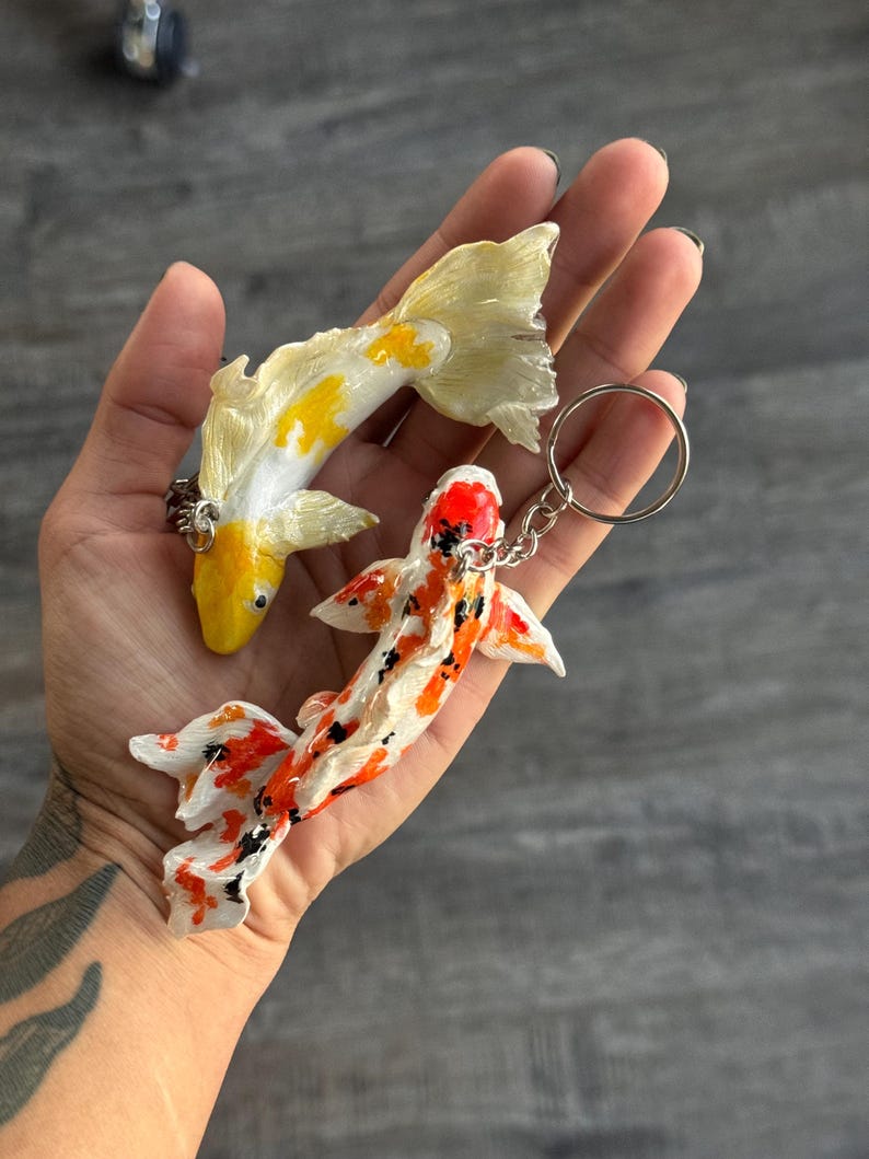 Koi Fish Keychain - Etsy