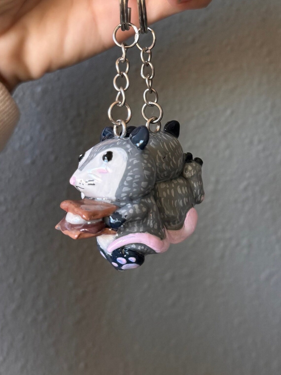 Possum With S'more Keychain - Etsy