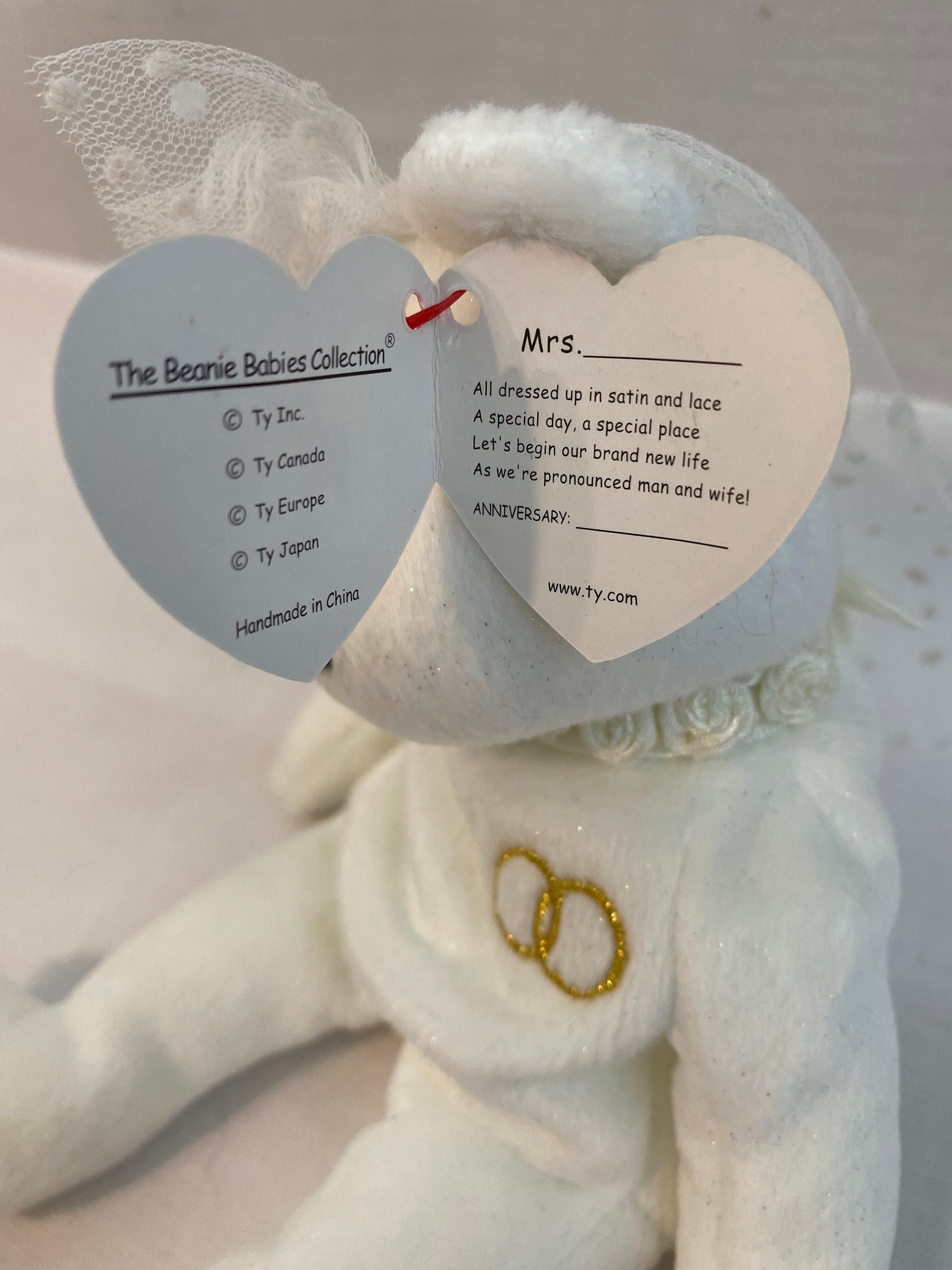 Ty Beanie Baby "mrs" the Wedding Bear - 2000 Original Retired Vintage ...