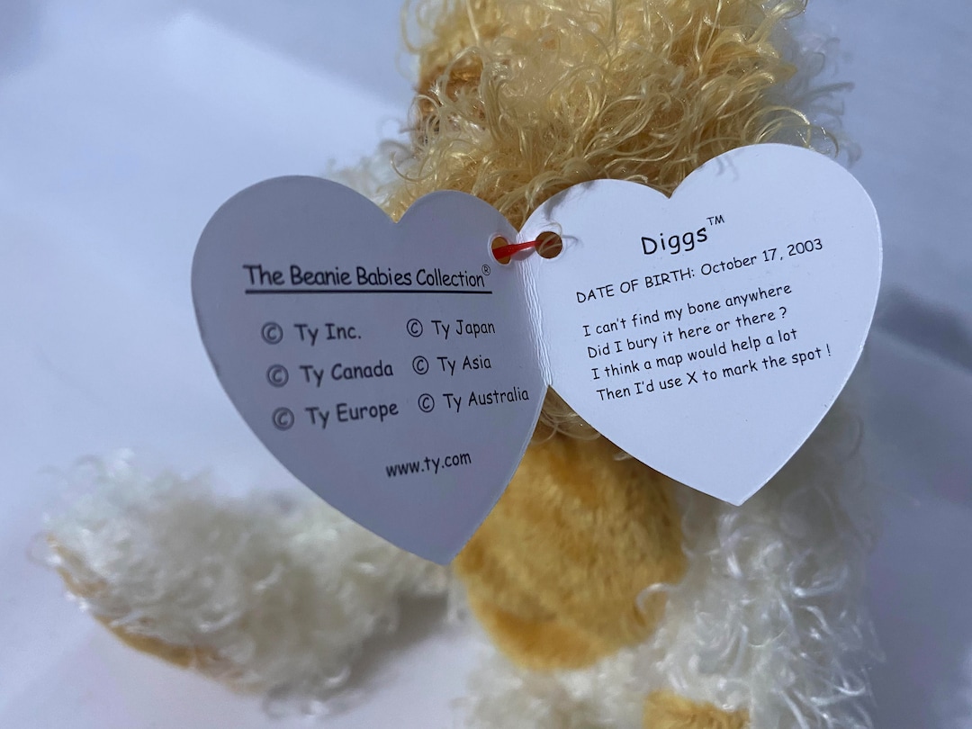 Ty Beanie Baby "diggs" the Dog - 2003 Original Collectable - Etsy