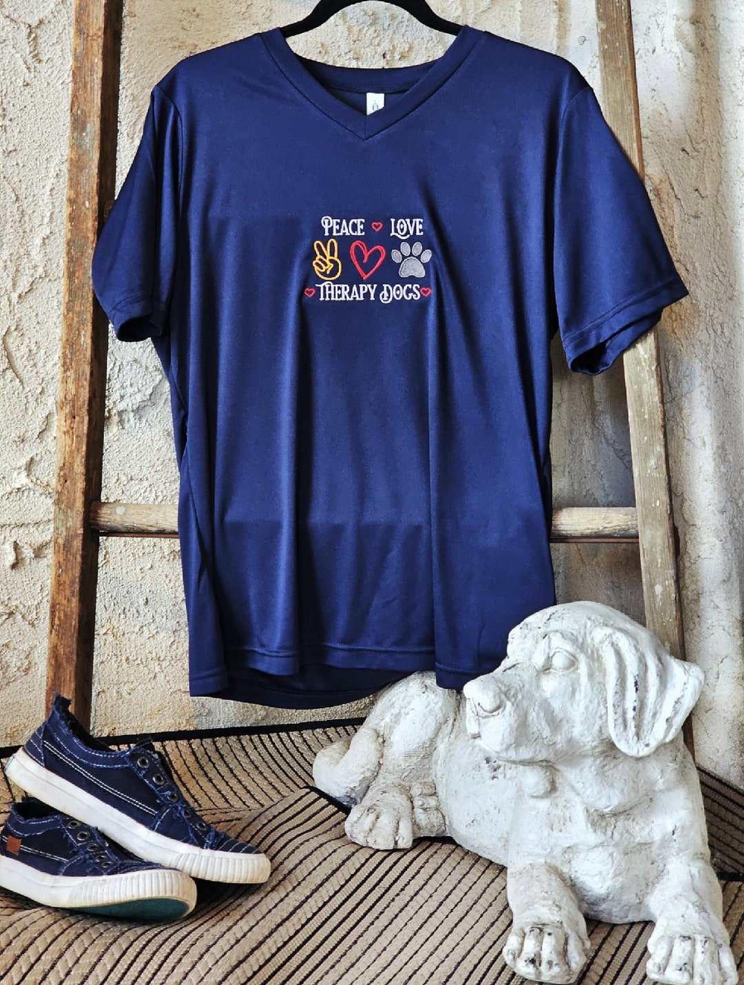 Peace, Love, Therapy Dog T-shirt - Etsy