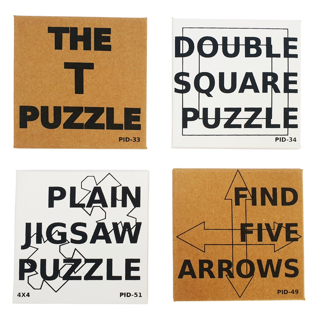 Set of 4 Popular and Difficult Puzzles T Puzzle Double - Etsy