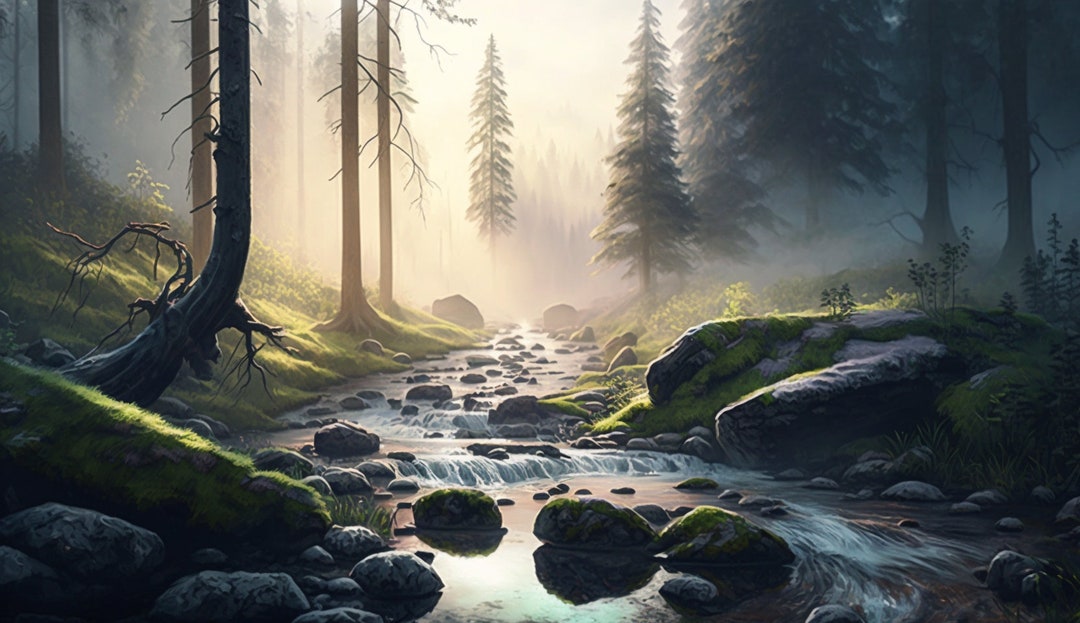 Rapid River Digital Desktop Wallpaper for PC and Mac - Digital Download ...