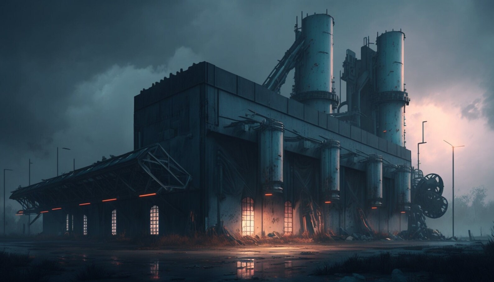 Abandoned Factory Desktop Background, Digital Download - Etsy