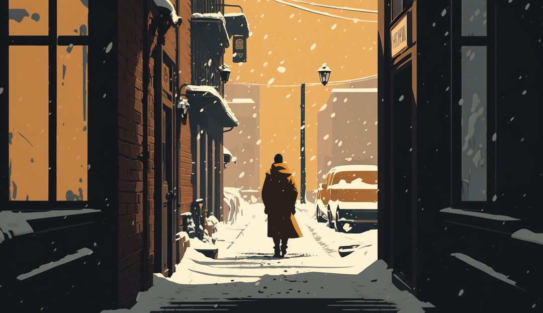Winter Streets Desktop Background Digital Download - Etsy