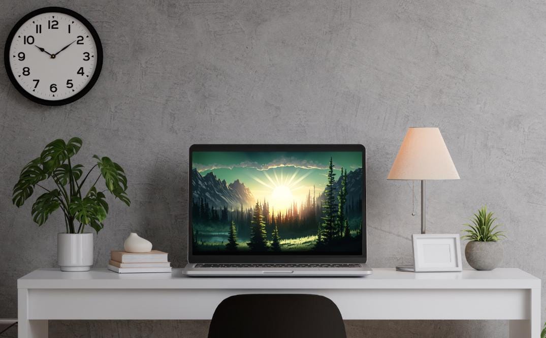 Mountain Sunrise Digital Desktop Wallpaper for PC and Mac - Digital ...