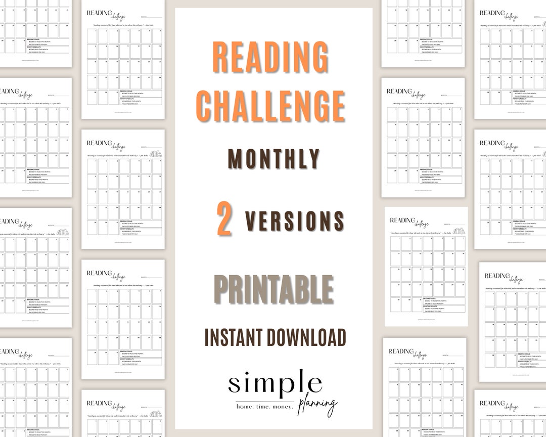 Reading Challenge L Monthly Reading Challenge L Book Challenge L ...