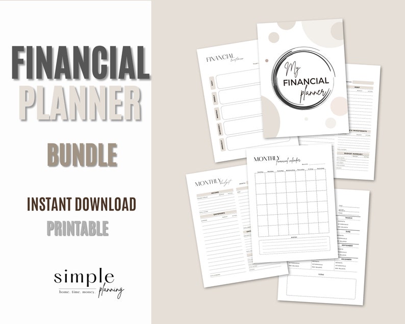 Financial Planner Bundle, Budget Planner, Financial Goals, Budget ...