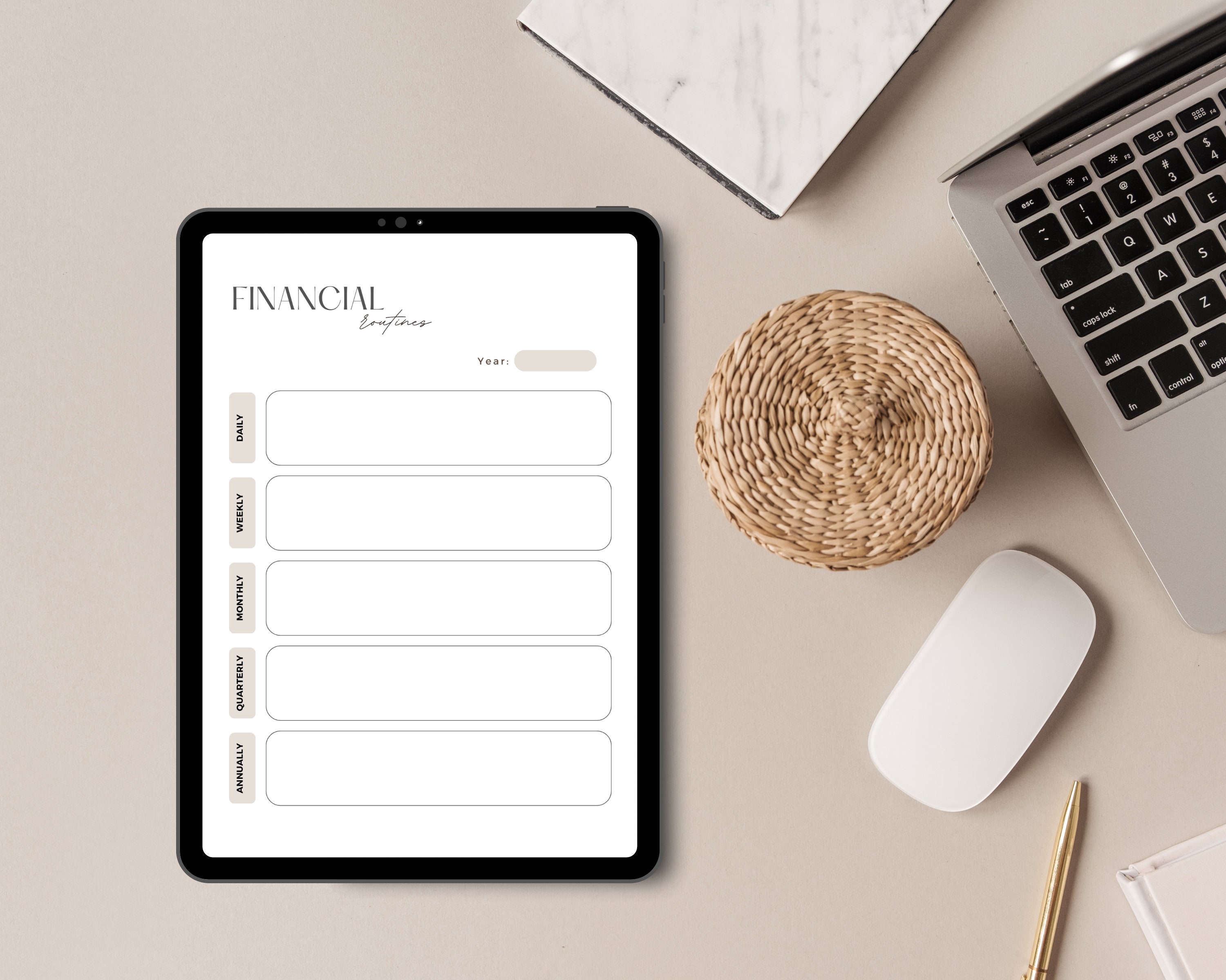 Printable Financial Routines Template - Financial Planning - Money ...