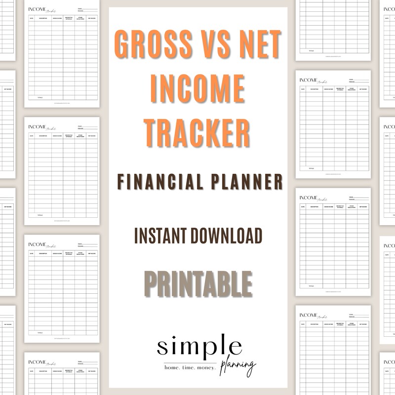 Income Tracker Printable - Etsy