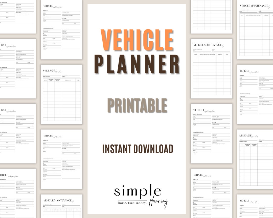 Vehicle Information Car Mileage Tracker Service Provider - Etsy