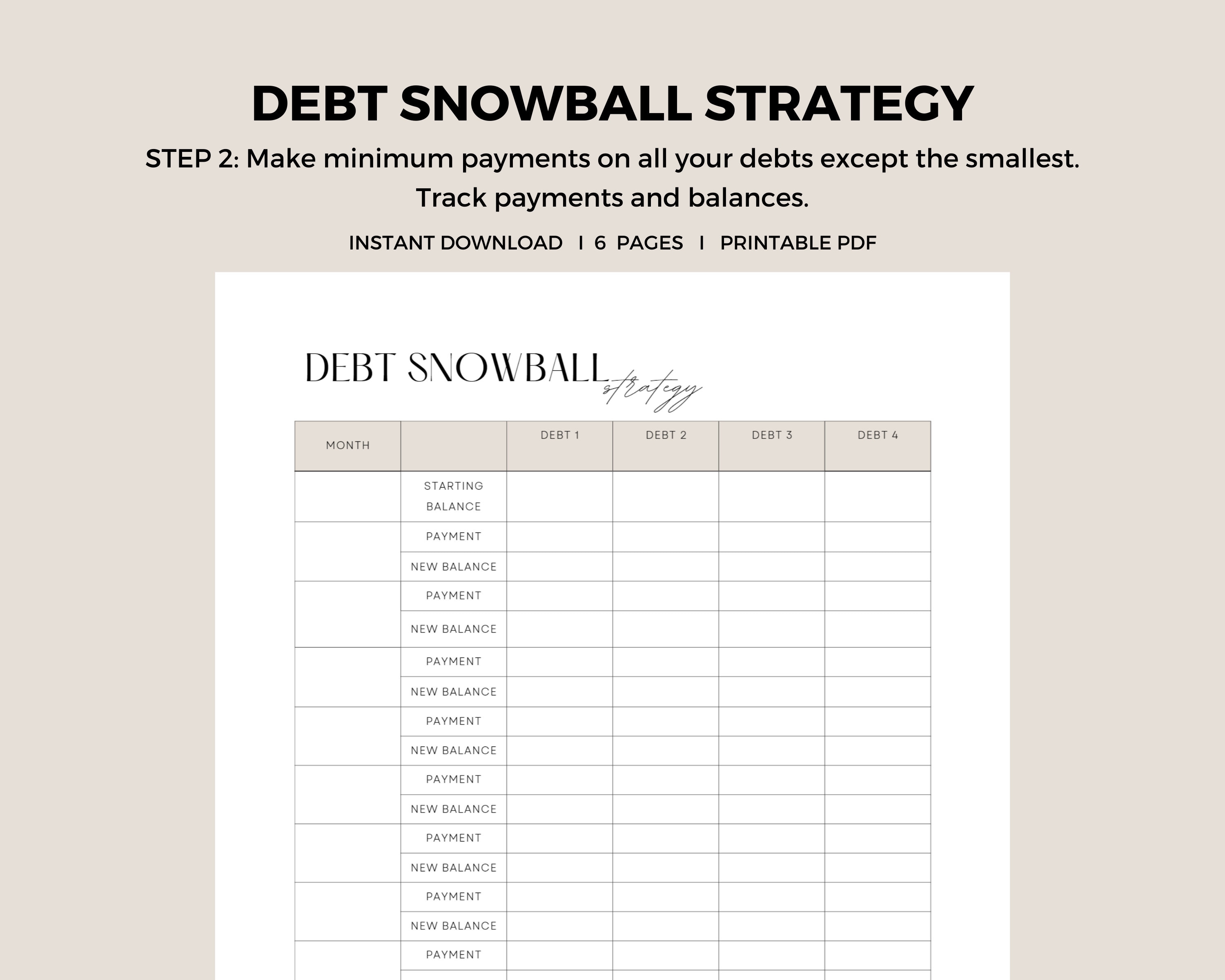 Debt Tracker, Debt Payoff Tracker, Debt Payment Tracker, Debt Payment ...