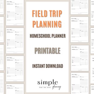 Field Trip Planning Printable | Homeschool Planner | Field Trip Planner ...