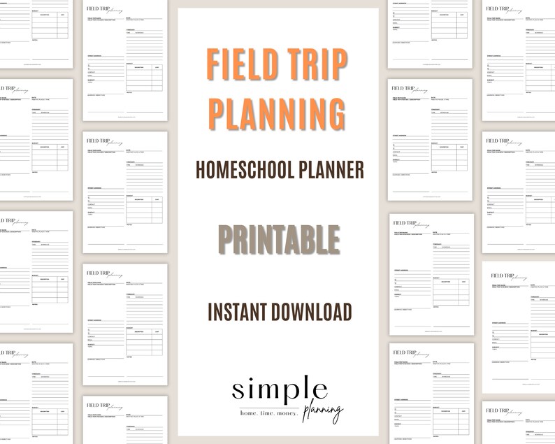 Field Trip Planning Printable | Homeschool Planner | Field Trip Planner ...