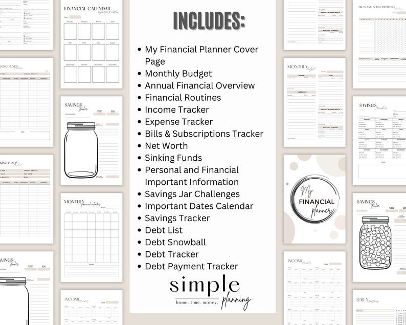 Financial Planner Bundle, Budget Planner, Financial Goals, Budget ...
