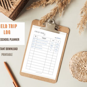 Field Trip Log Homeschool Planner Field Trip Planner - Etsy